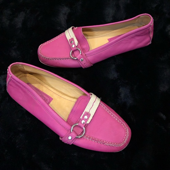 Coach | Shoes | Coach Pink Leather Sophia Loafers Slipon 95 | Poshmark